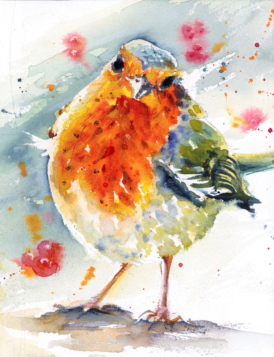 'Robin II' Greetings Cards - Pack of 4 – Natalie Bowden Art