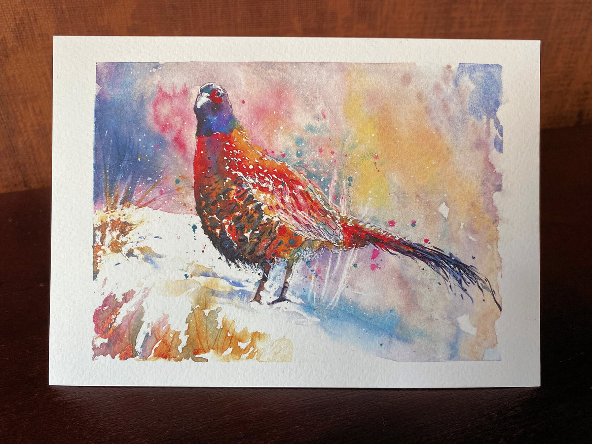 'Pheasant I' Greetings Cards - Pack of 4 – Natalie Bowden Art